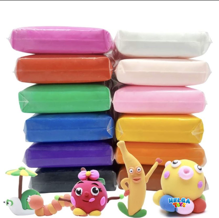 Set Plastilina inteligenta, Magic Clay, 12 pungi - helgatoys.ro