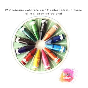 Carte de Colorat cu 12 Creioane Colorate - helgatoys.ro